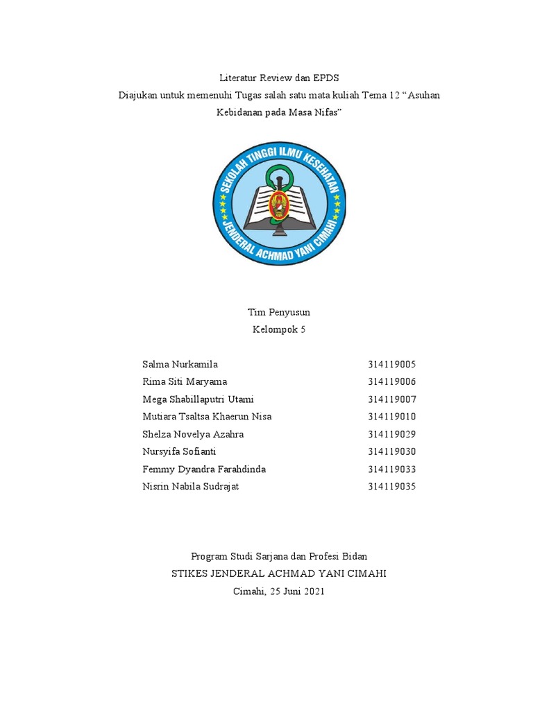 Literatur Review Dan EPDS - Makalah Kelompok 5 | PDF
