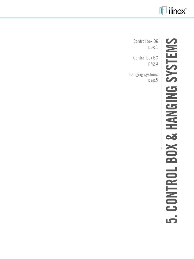 Control Boxes and Hanging Systems Guide | PDF | Door | Screw