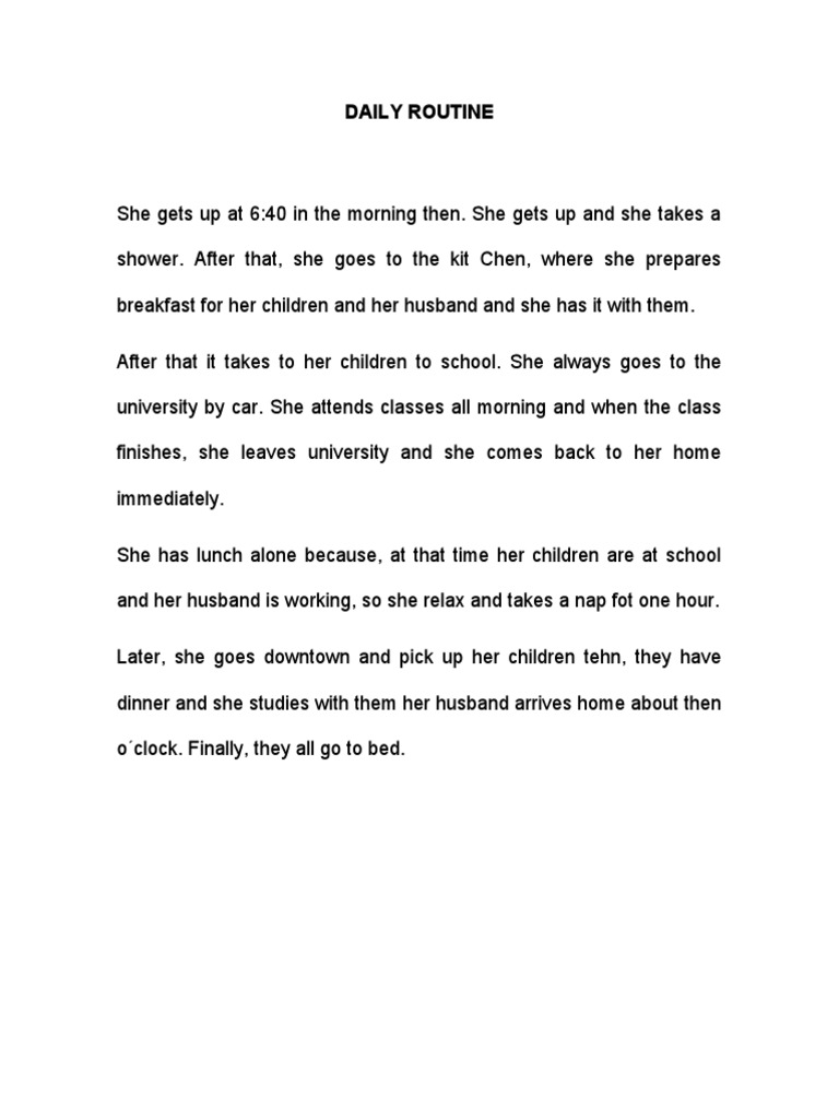 Daily Routine | PDF