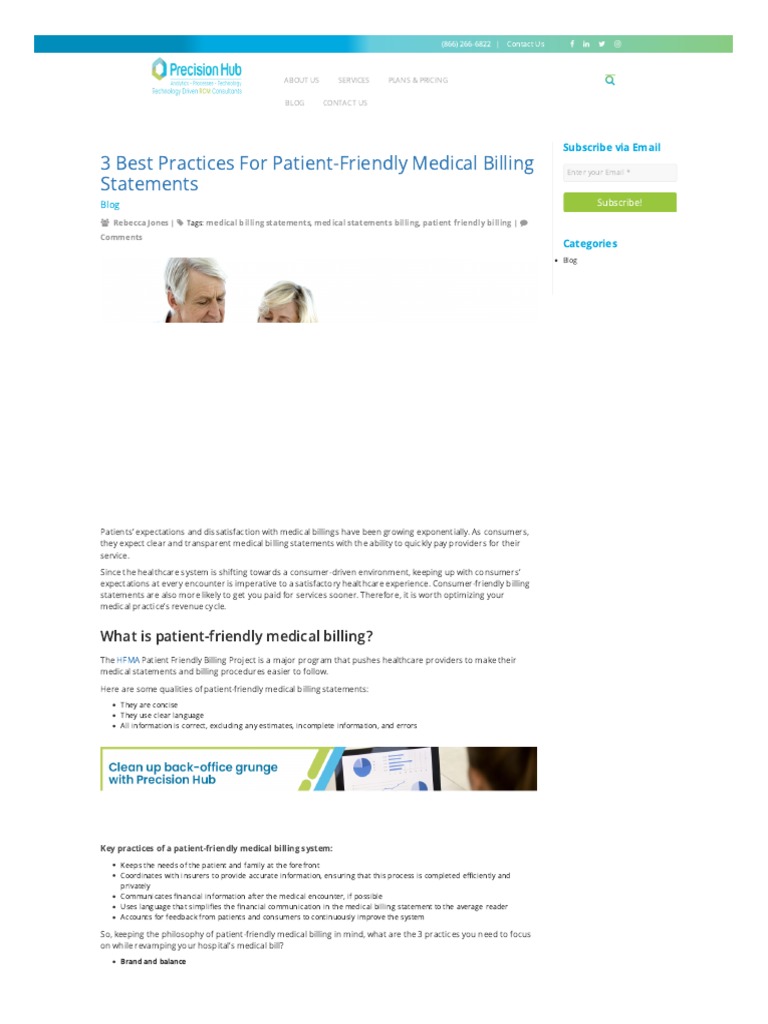 Patient Friendly Medical Billing Statements | PDF | Interactive Voice ...