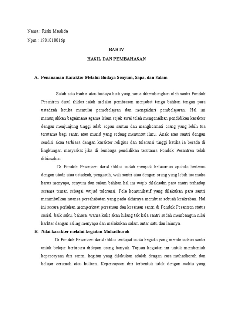 Hasil Dan Pembahasan Esai | PDF