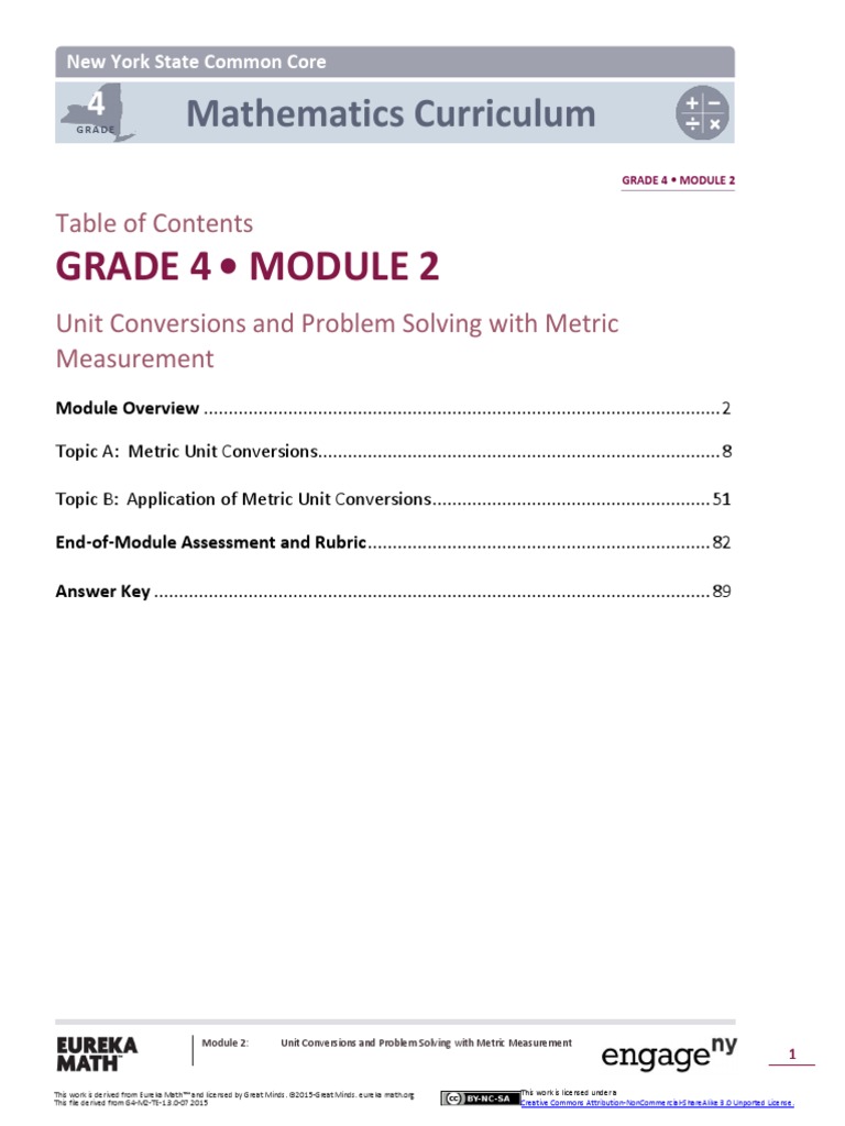 Engage New Your Math Full Module 2 - G4 | PDF | Measurement | Common ...
