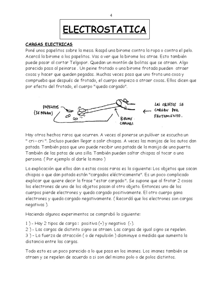 Boletin Teoria 3 y 4 Eso Electrostatica I | PDF | Carga eléctrica | Electrostática