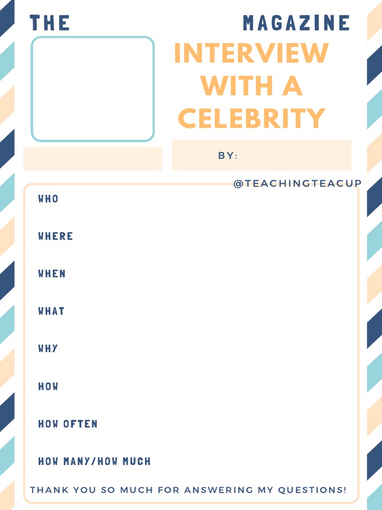 Celebrity Interview Template Guide | PDF