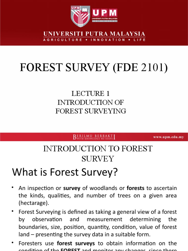 Lecture 1 - Introduction of Forest Surveying | PDF | Surveying ...