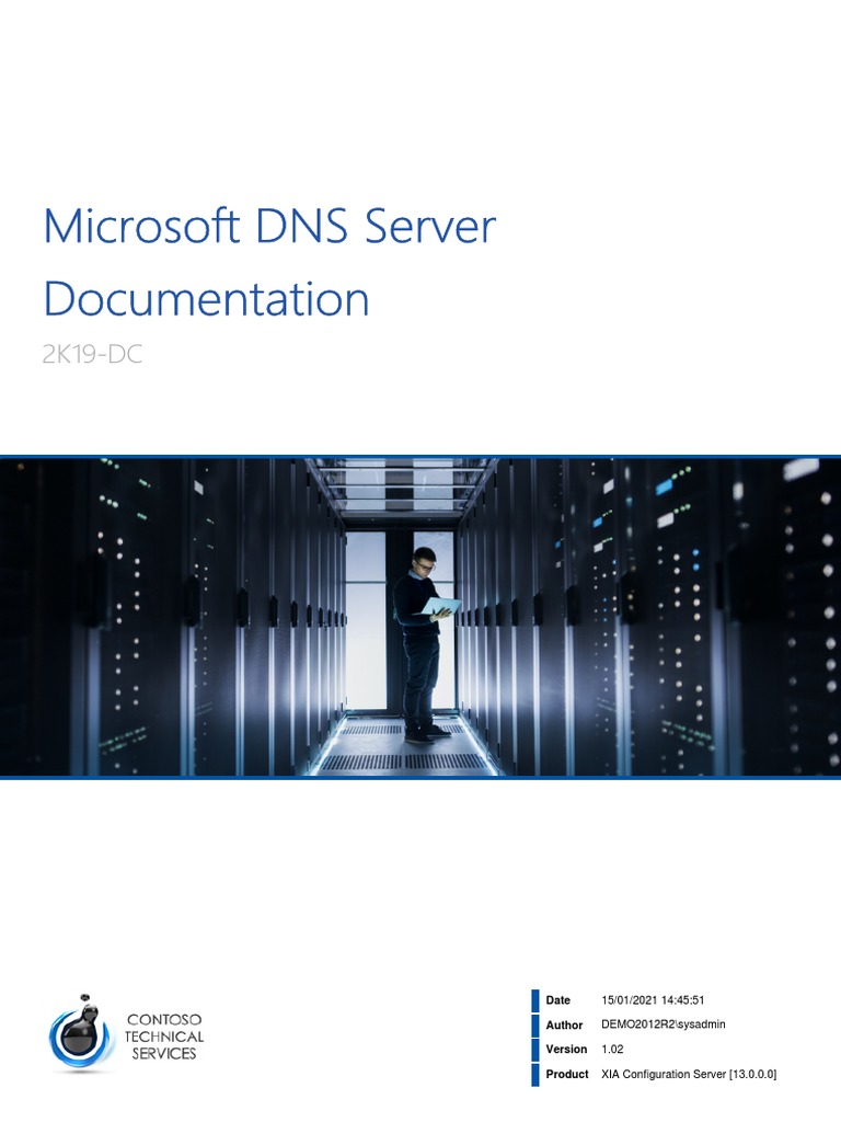 Microsoft DNS Server Documentation: Date Author Product | PDF | Domain ...
