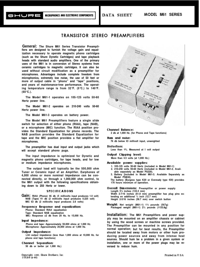 M61 Guide en-US | PDF | Microphone | Amplifier