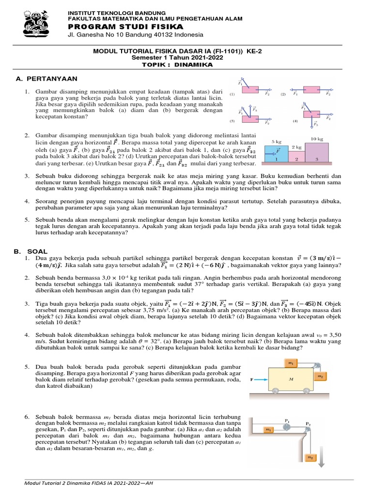 SOAL Modul 2 Fidas IA - 2021-2022 | PDF