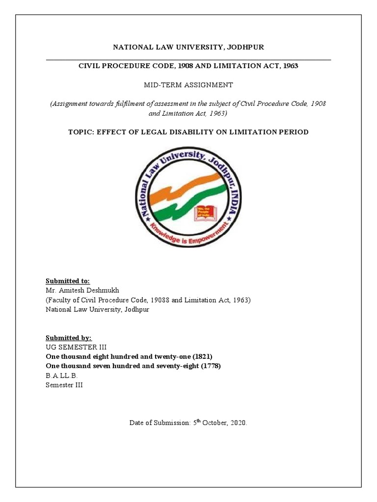 Code of Civil Procedure Project | PDF | Lawsuit | Insanity Defense