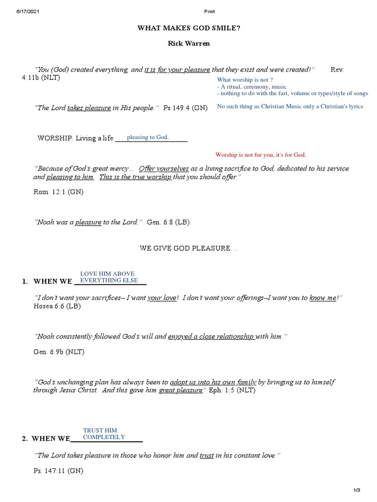 Day 9 What Makes God Smile | Download Free PDF | Noah | Religious ...