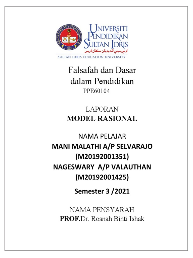 Laporan Model Rasional | PDF