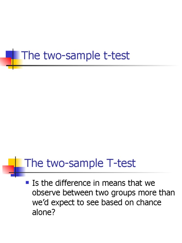 Two Sample T-Test | Download Free PDF | Student's T Test | Correlation ...