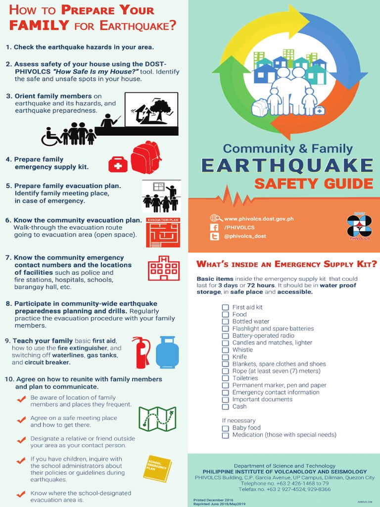 Flyer-Community and Family Earthquake Safety Guide - 2019 | PDF