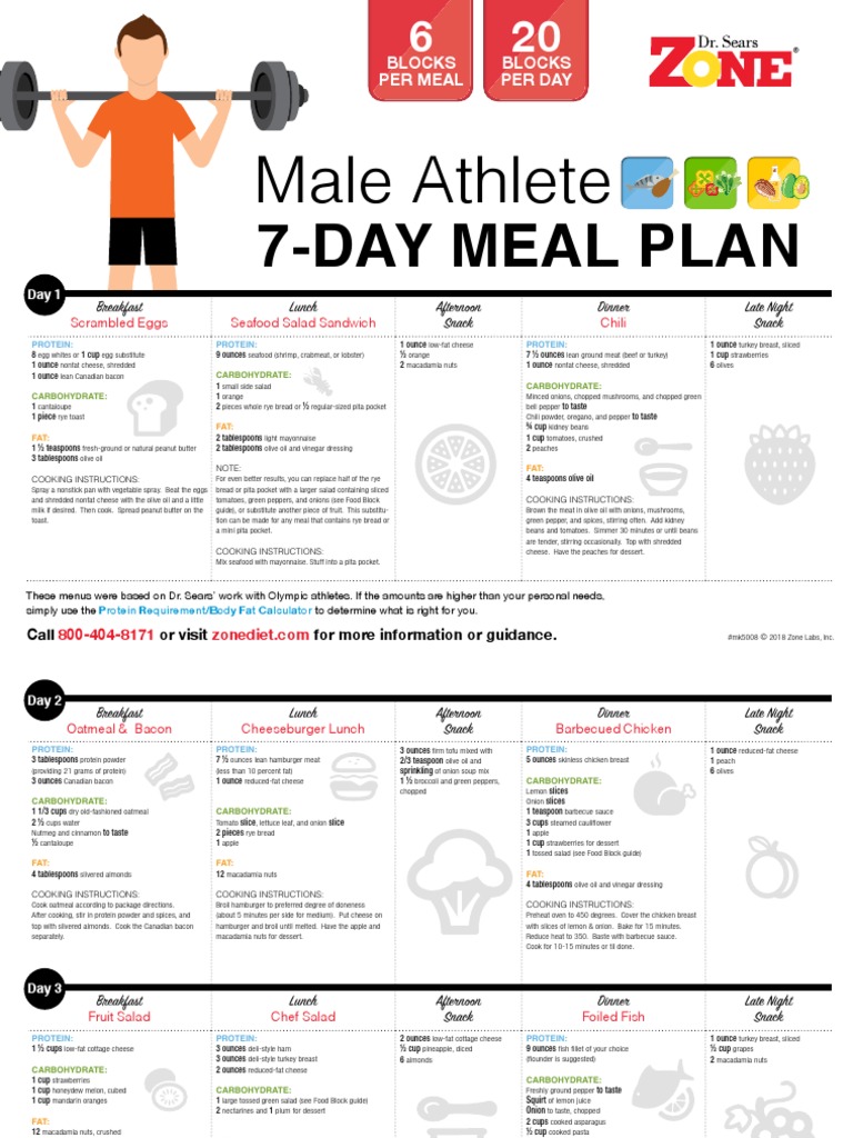 5008 Male AthleteMealPlan Download | PDF | Salad | Cooking