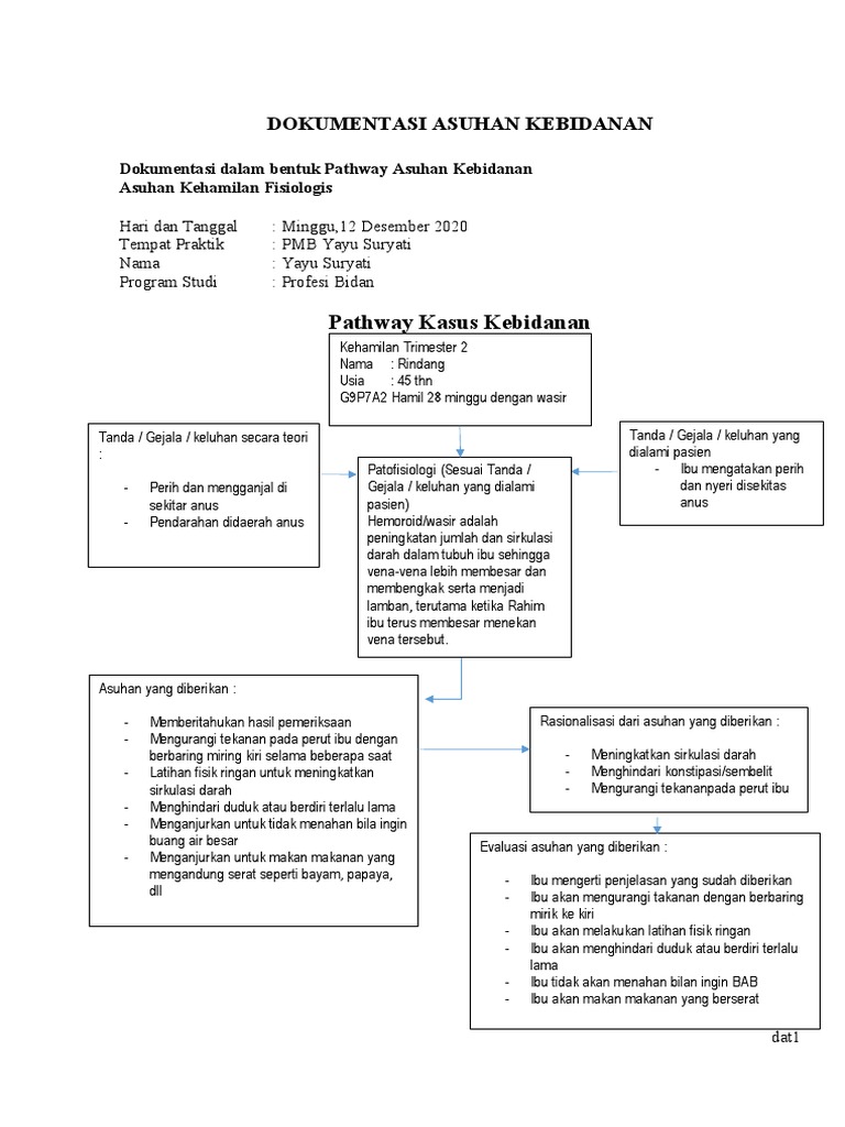 PATHWAY KEHAMILAN FISIOLOGIS 30 (Yayu Suryati) | PDF