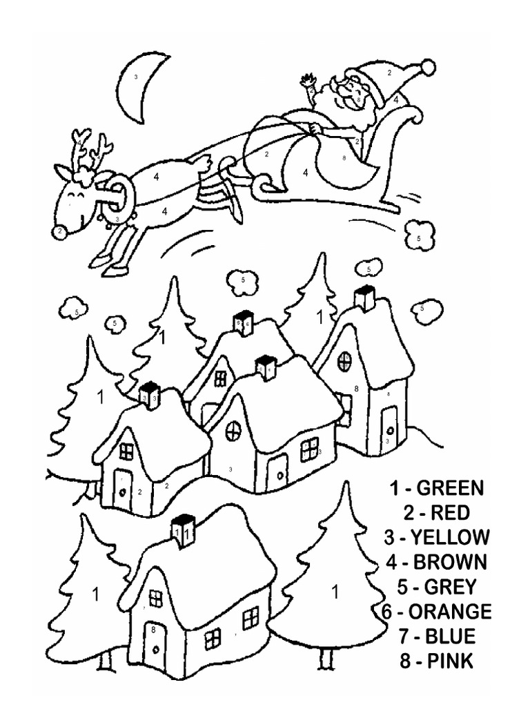 Christmas Colour by Number | PDF