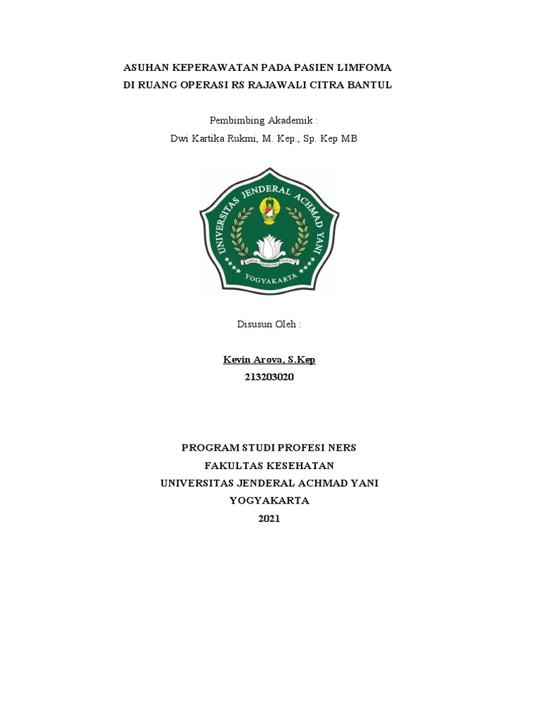 Asuhan Keperawatan Limfoma di Ruang OK | PDF