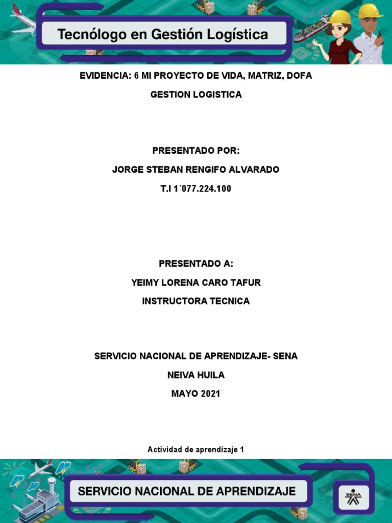 Matriz Mi Dofa, Mi Proyecto de Vida | PDF | Análisis FODA | Cognición