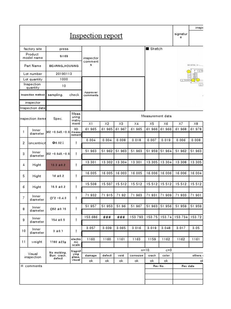Inspection Report Foam (190724) | PDF