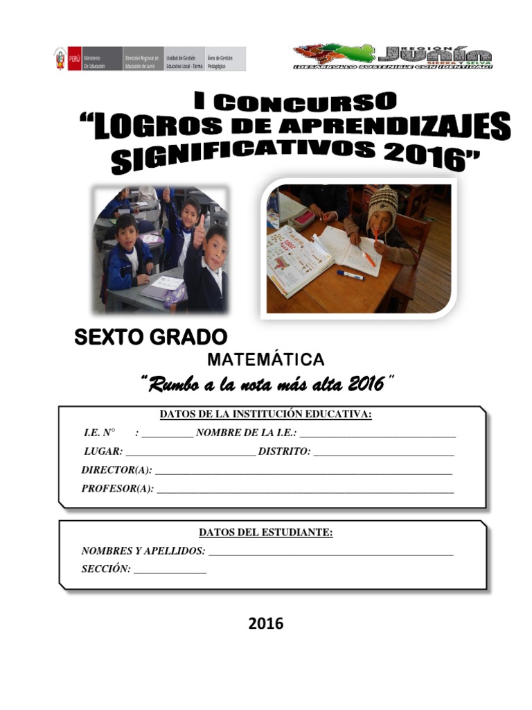Concurso Matemática 6to | PDF
