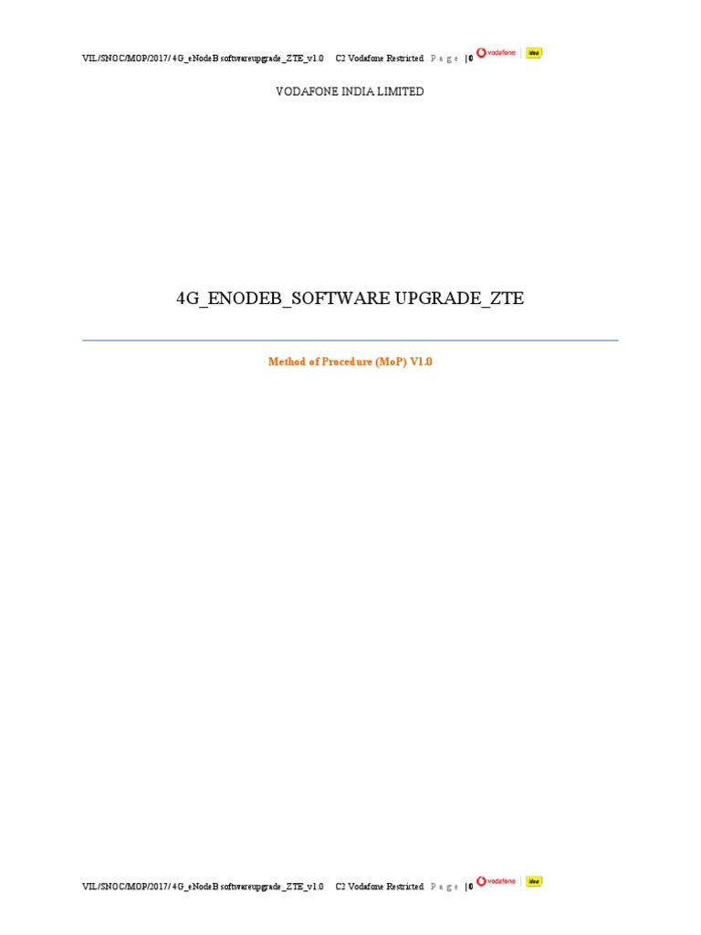 4G eNodeB Software Upgrade Procedure | PDF | Software Development ...