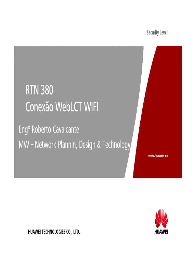 RTN 380 CONEXÃO WebLCT WI-FI | PDF | Wi-Fi | Engenharia Elétrica