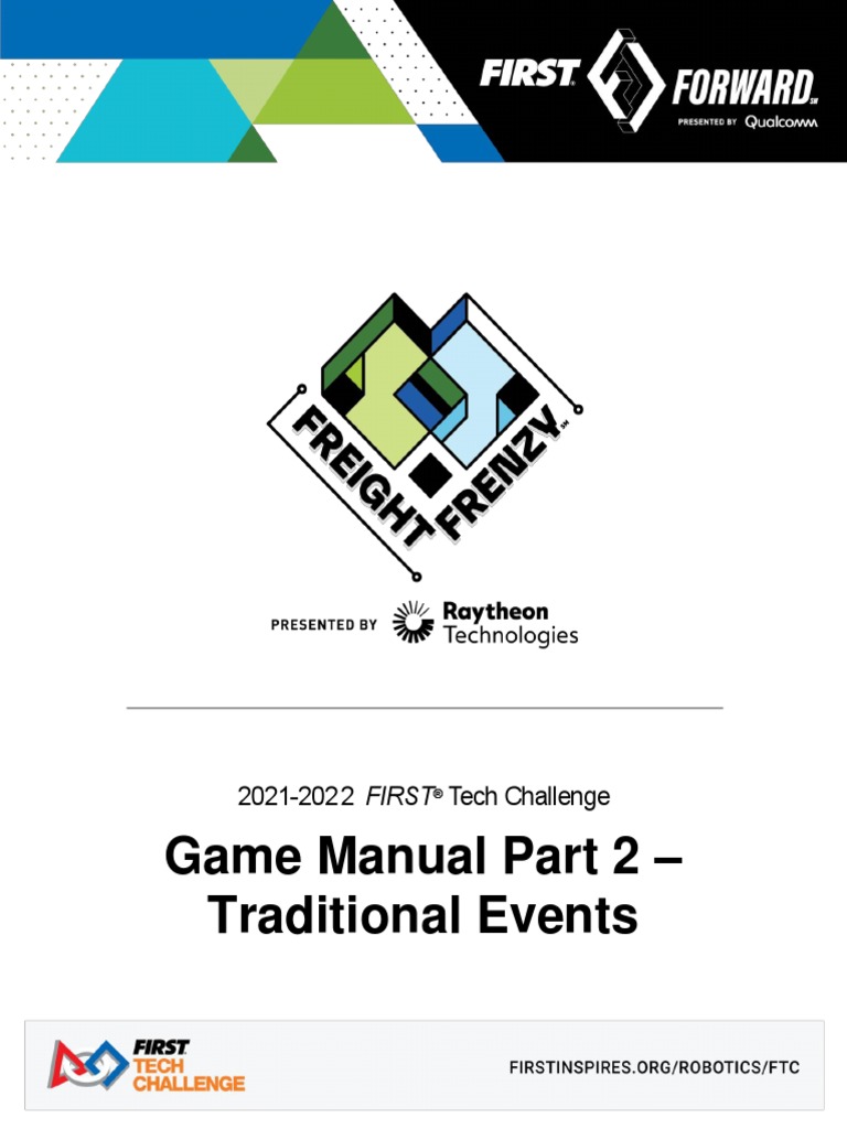Game Manual Part 2 Traditional | PDF | Robot | Robotics
