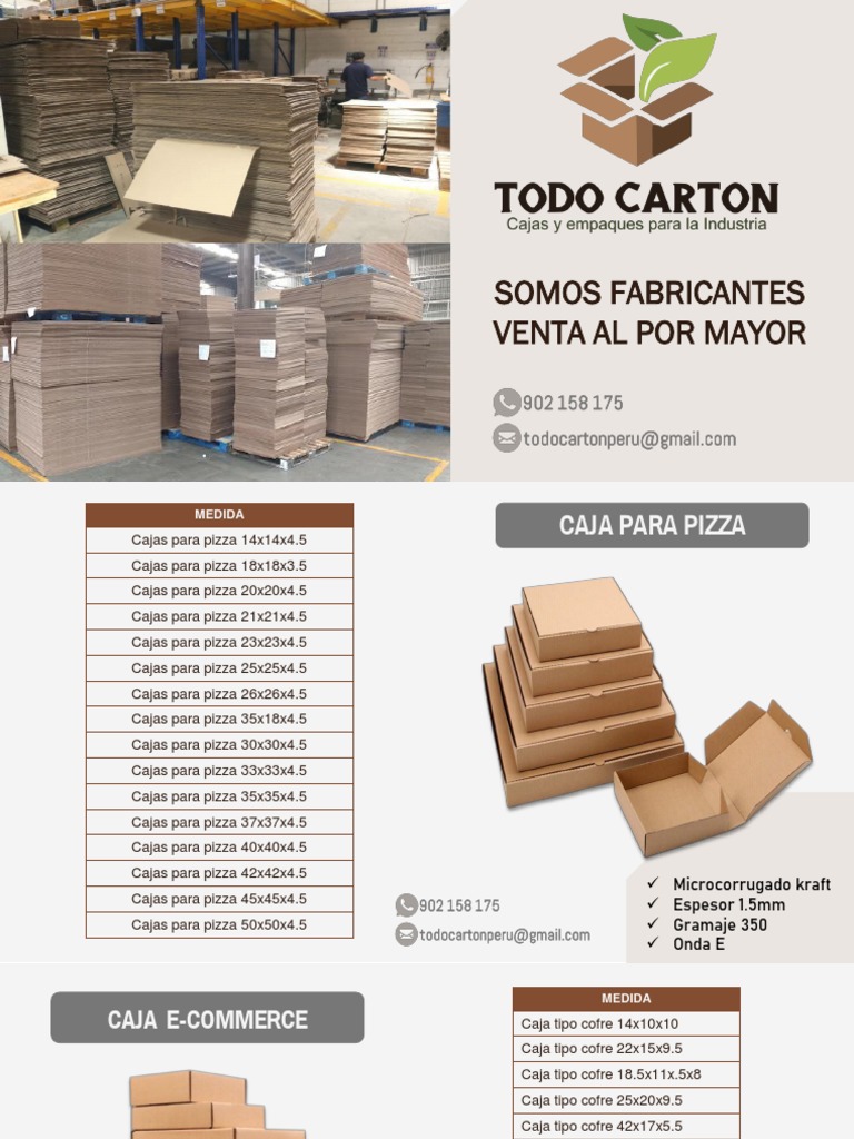 Catalogo Todo Carton Nuevo II | PDF | Papel | Cartón