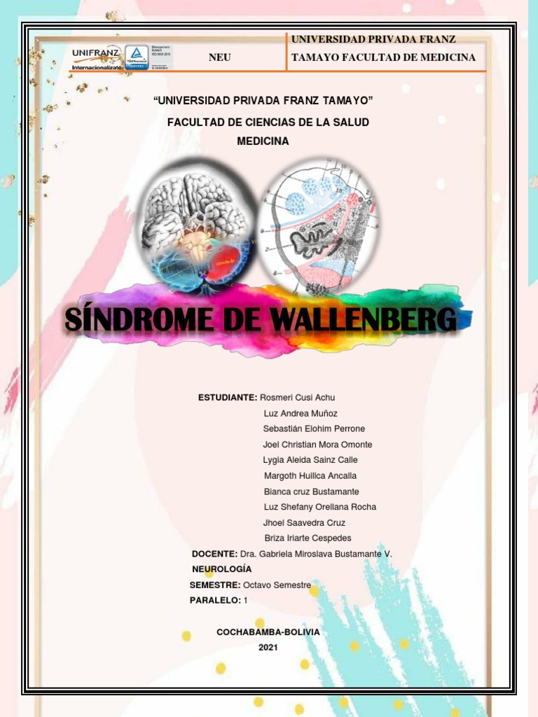 Síndrome de Wallenberg-Neurología | PDF | Isquemia | Médula espinal