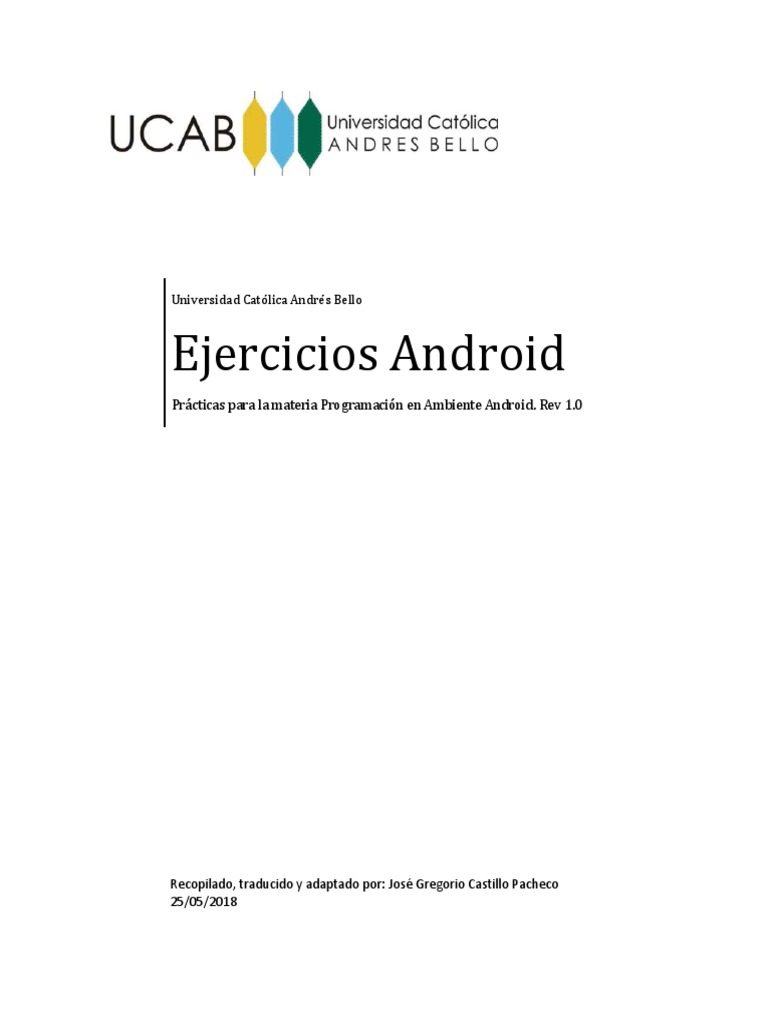 Ejercicios de Android Pag 1-100 | PDF | Android (sistema operativo) | Java (lenguaje de ...