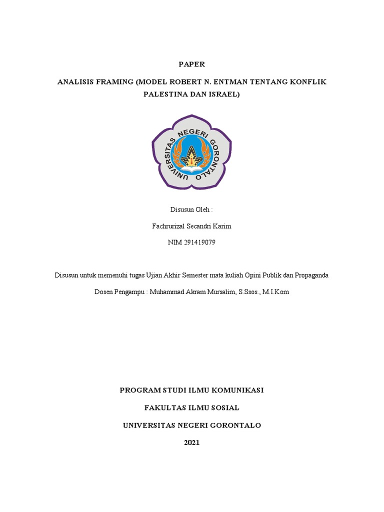 Analisis Framing Robert Entman Pada Pemberitaan Konflik Antara ...