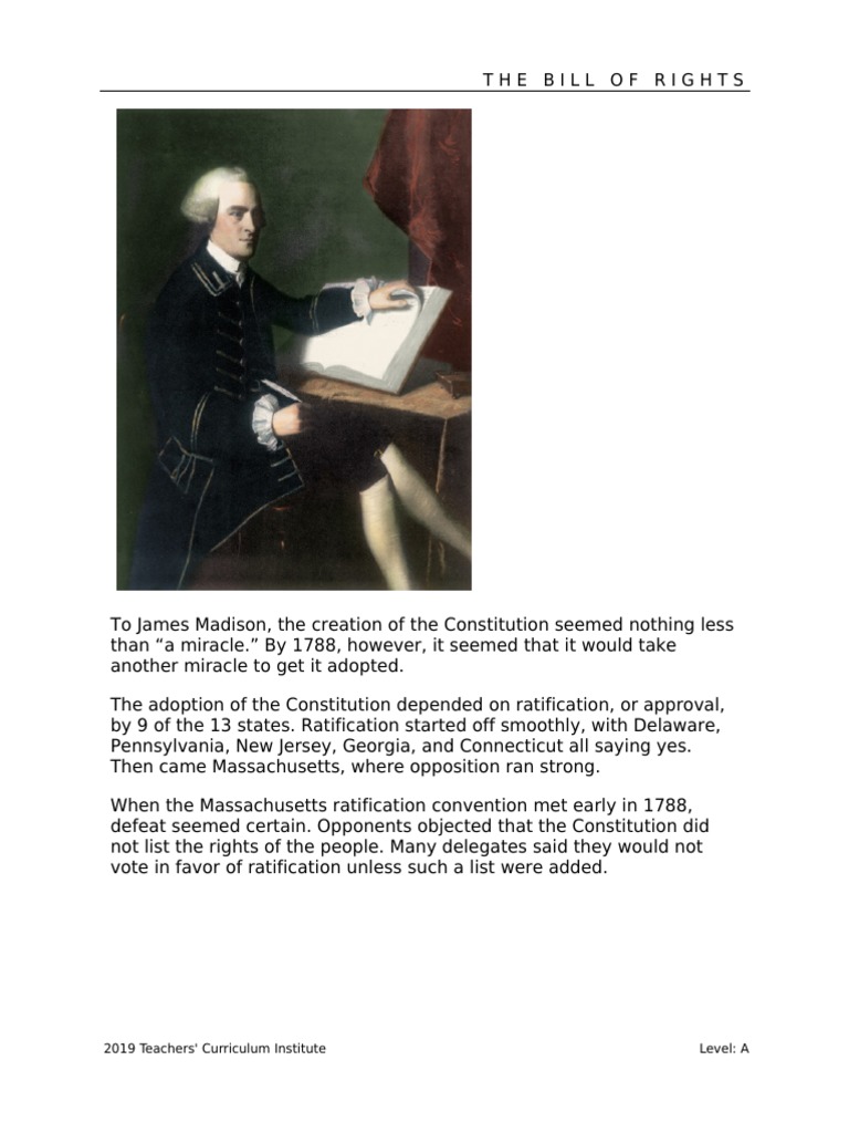 Lesson 10 The Bill of Rights | PDF | United States Bill Of Rights ...