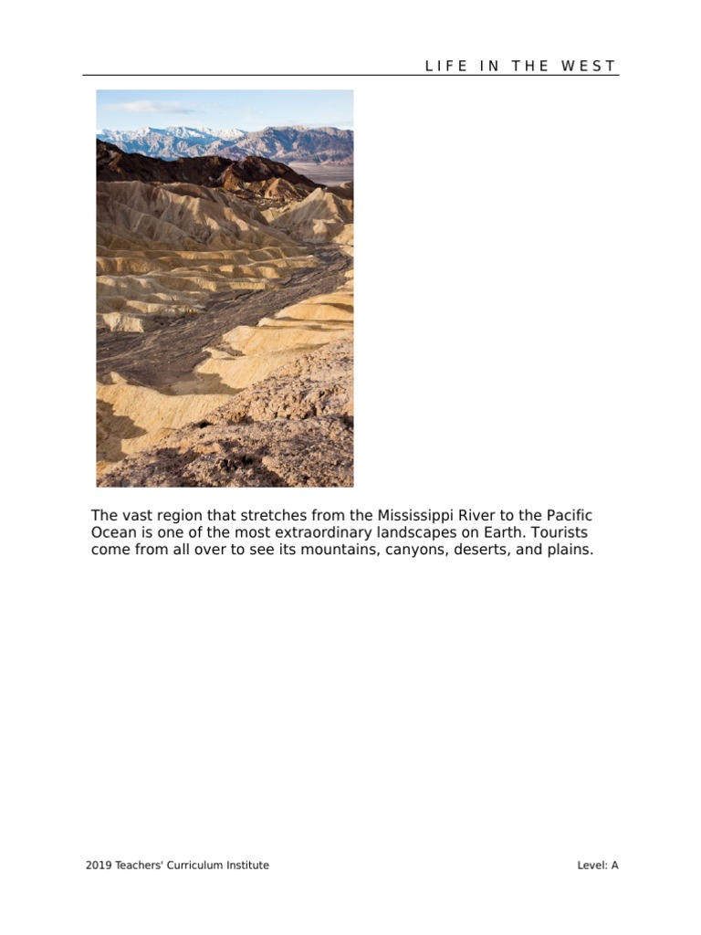 Lesson 16 Life in The West | PDF | Mountain Man | Sacagawea