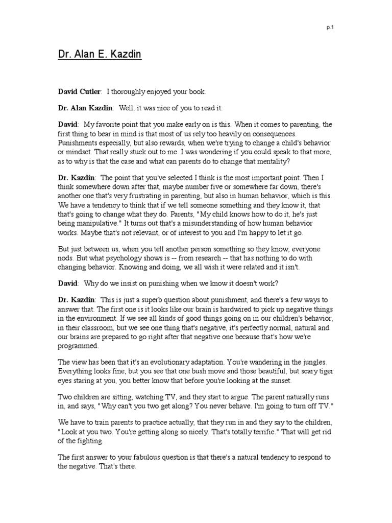 Dr Alan E Kazdin Pdf Punishments Parenting