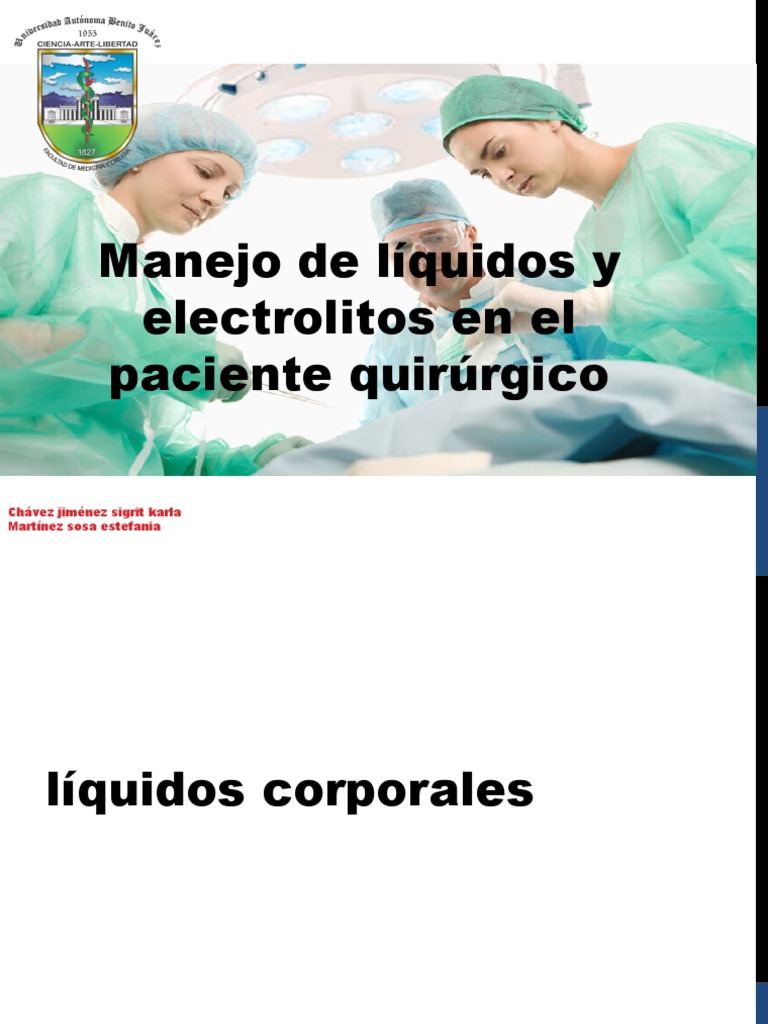 Manejo de Liquidos y Electrolitos | PDF | Sodio | Dieta y nutrición