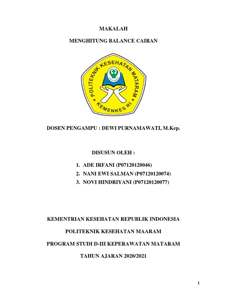 KDM KLP 9 Makalah Keseimbangan Cairan | PDF
