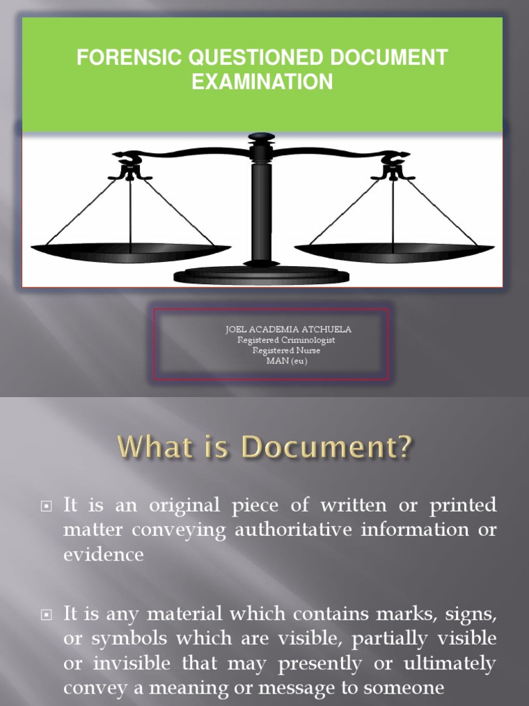 Questioned Document Examination | PDF | Signature | Writing