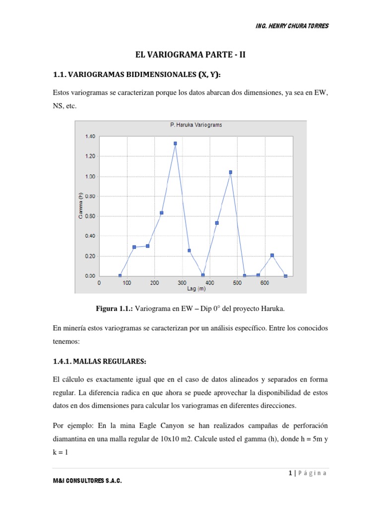 El Variograma y Sus Caracteristicas Parte II | PDF | Geometría