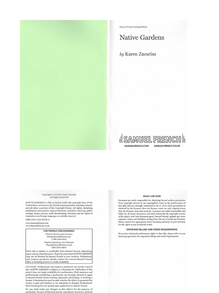 Native Gardens Script | PDF