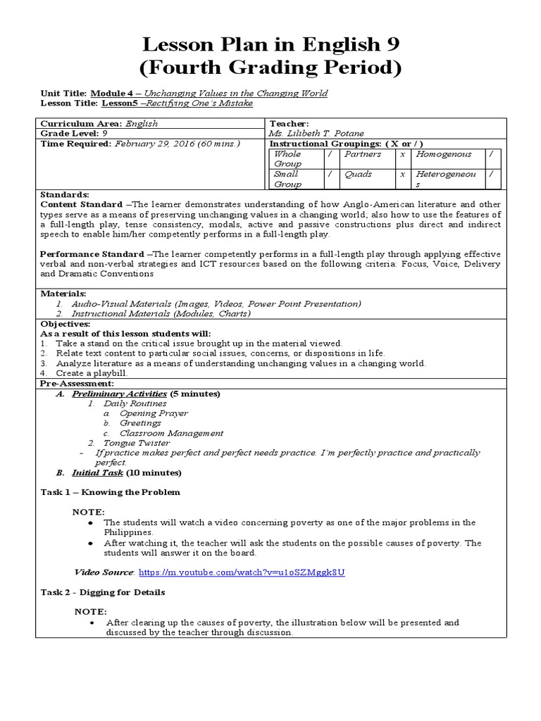 Module 4 Lesson 5 Revised Demo Plan | PDF | Kama | Dharma