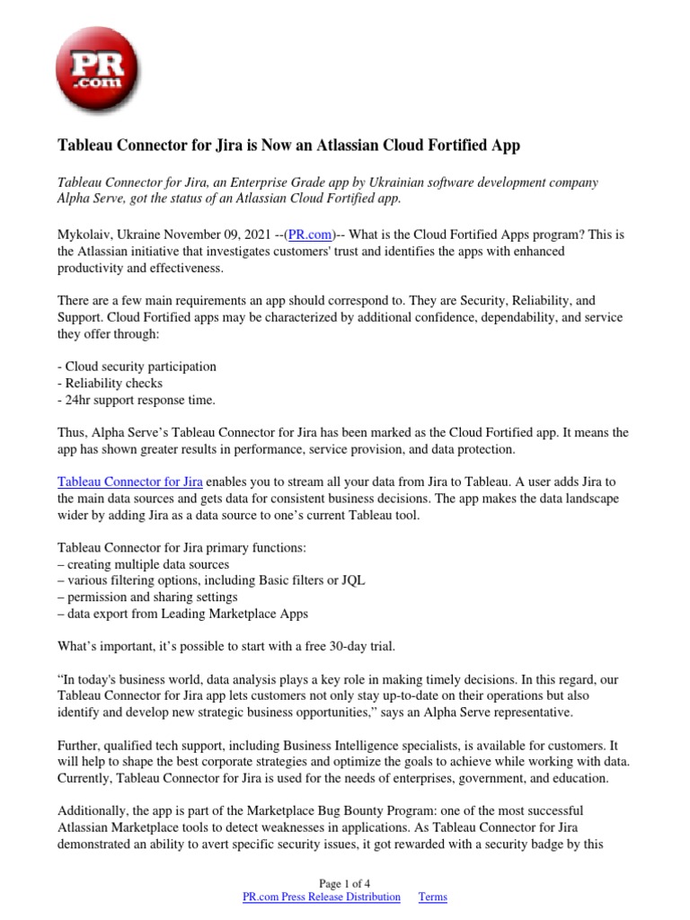 Tableau Connector For Jira Is Now An Atlassian Cloud Fortified App ...