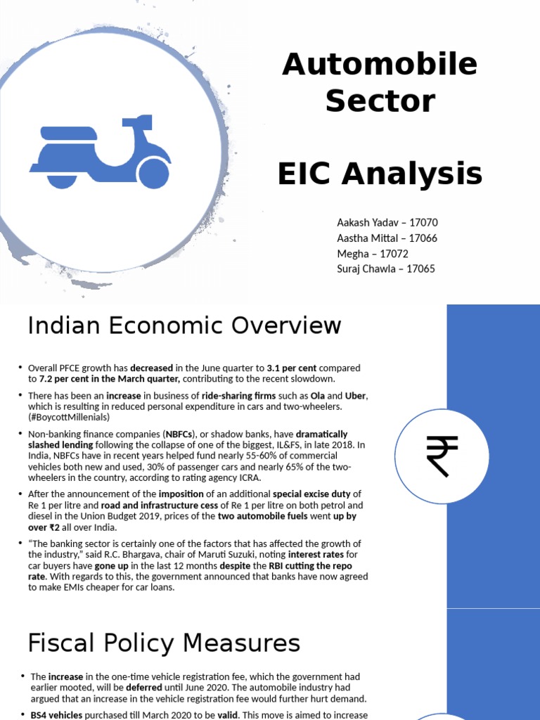 EIC Analysis Automobile Sector IAPM BMS 3FA | PDF | Book Value | Vehicles
