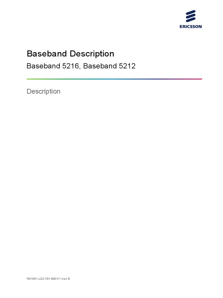 Ericsson Baseband 5212 5216 Datasheet Specs PDF | PDF | Information Age ...