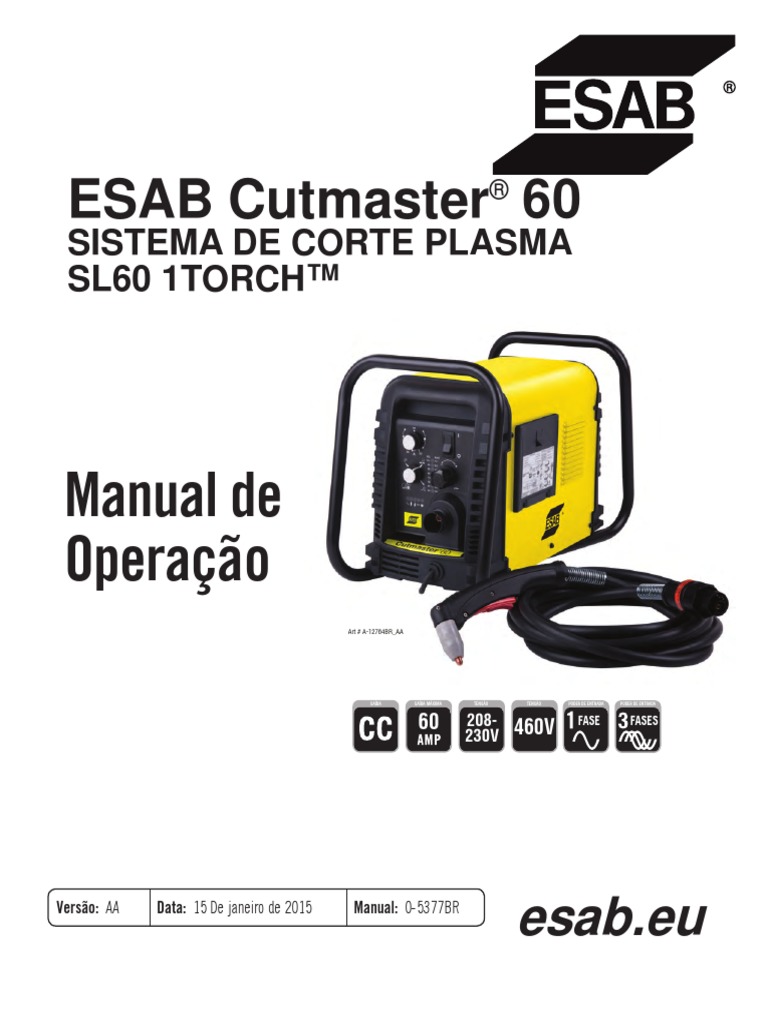 Manual Cutmaster 60 | PDF | Plasma (Física) | Pressão