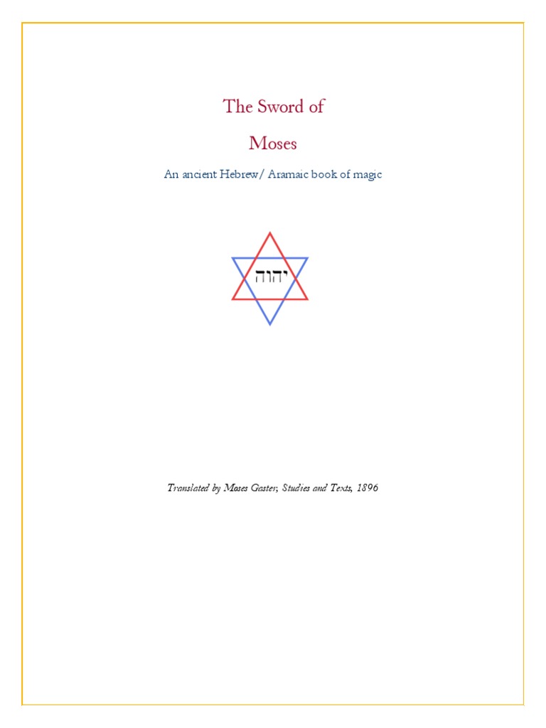 PDF The Sword of Moses Complete With All Magical Names DL | PDF | Thou ...