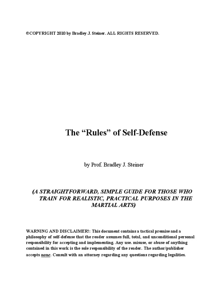 Rules of Self-Defense-1 | PDF