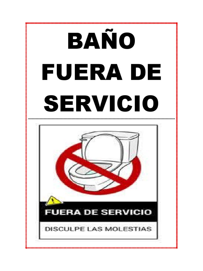 Baño Fuera De Servicio Pdf