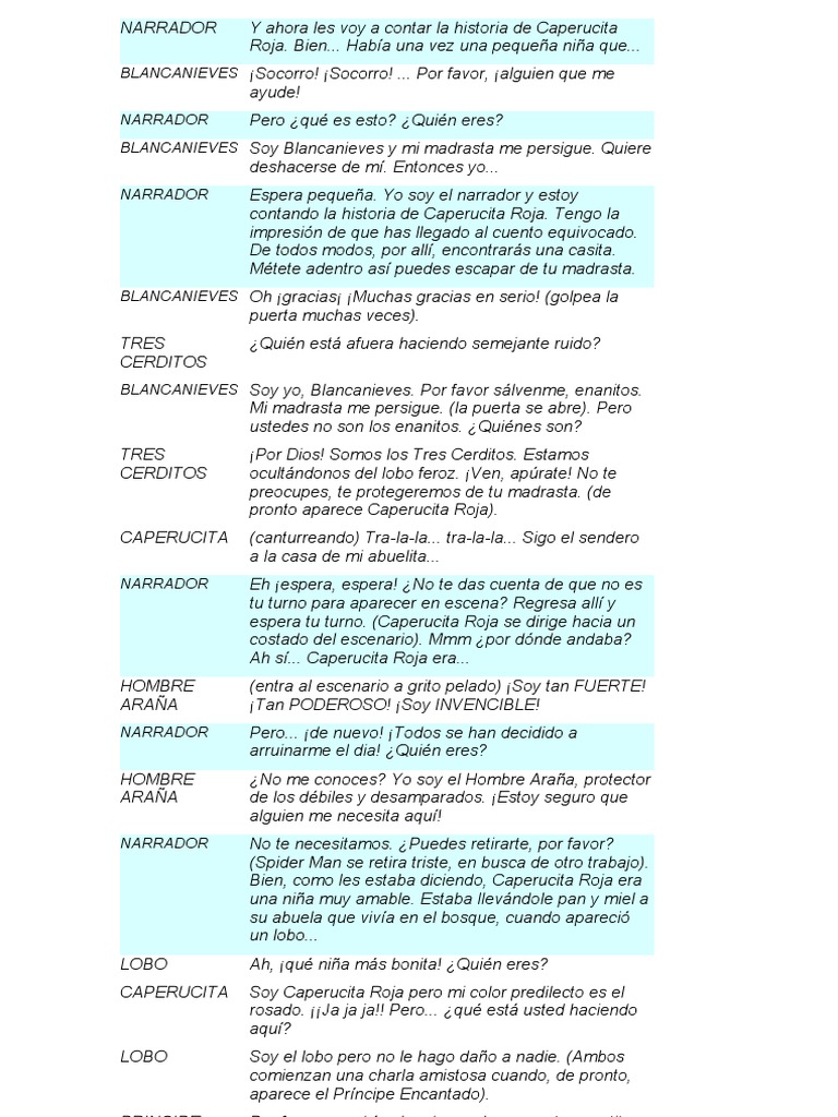 El Cuento Loco | PDF | Caperucita Roja | Blanco como la nieve