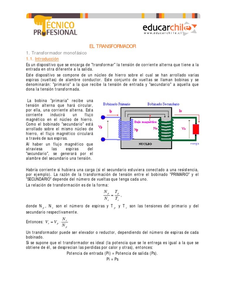 El Transformador | PDF | Transformador | Inductor