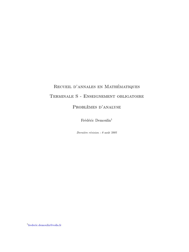 Exo Math TS 2 | PDF | Fonction (Mathématiques) | Limite (mathématiques)